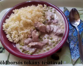 Zöldborsós tokány tésztával :: Georgyna konyhája2
